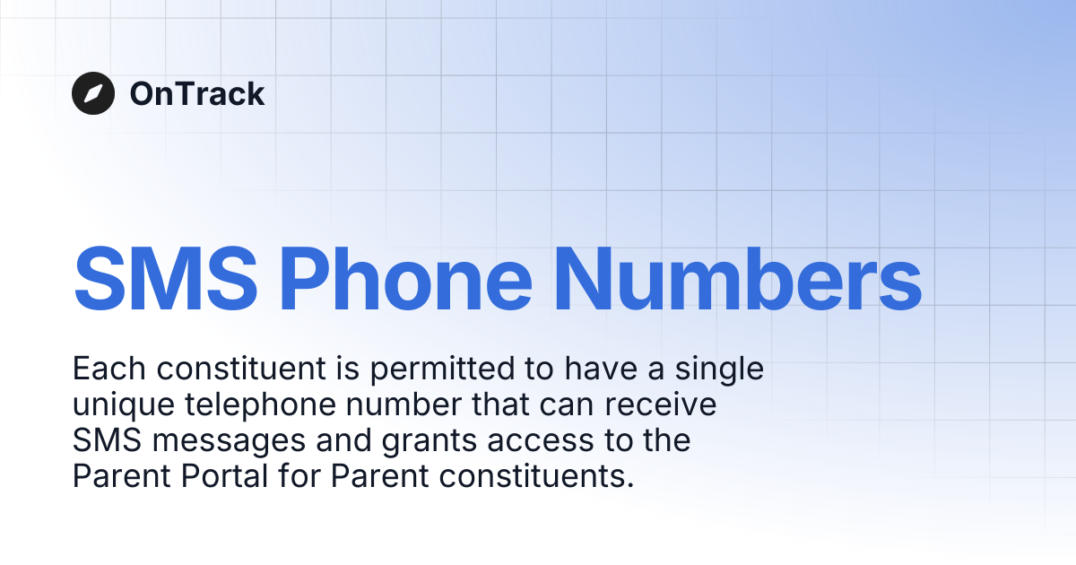 SMS Phone Numbers | OnTrack