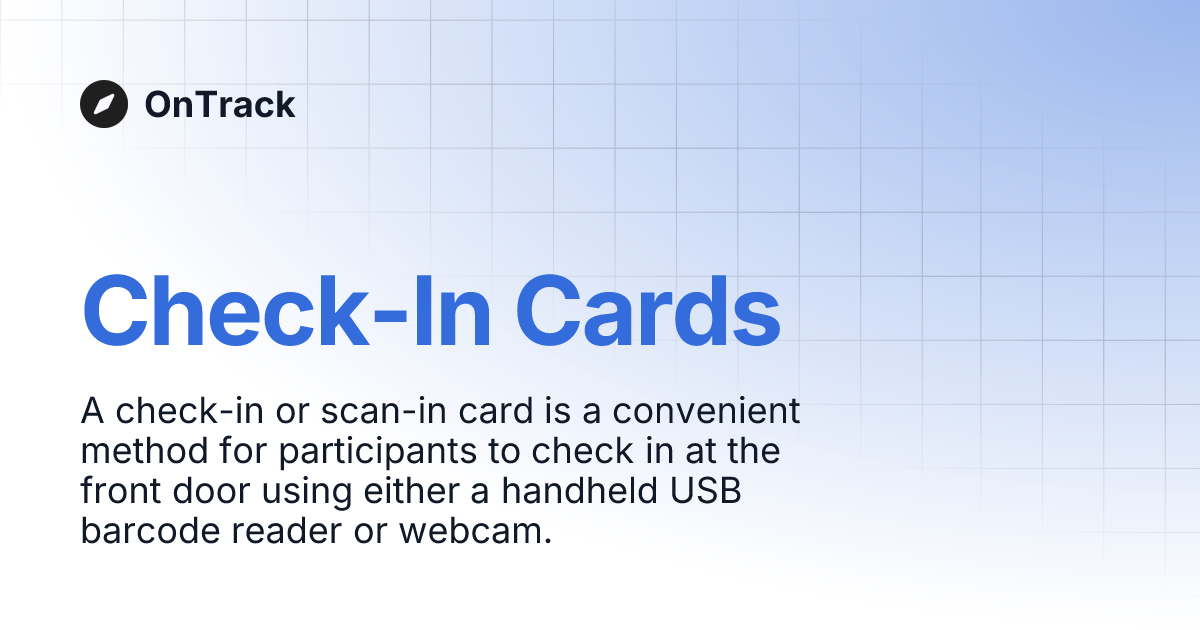 Check-In Cards | OnTrack