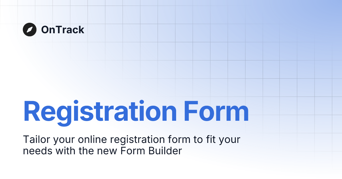 Registration Form | OnTrack