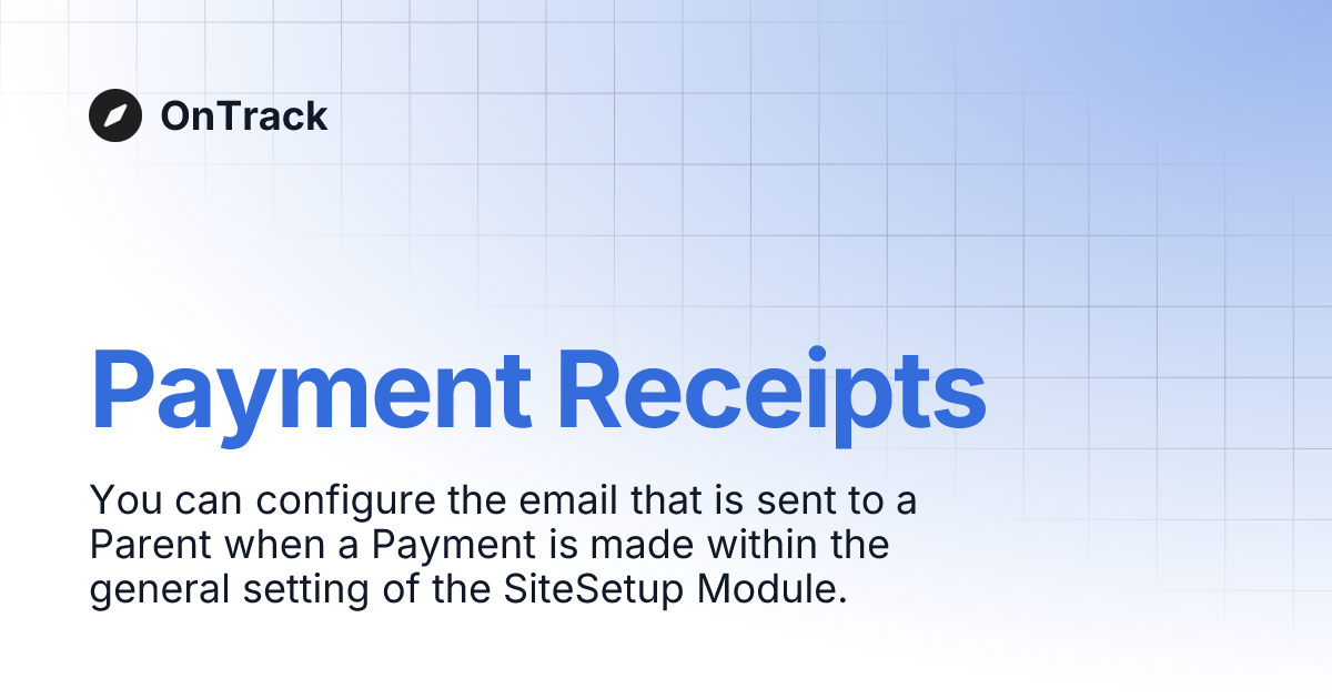 Payment Receipts | OnTrack