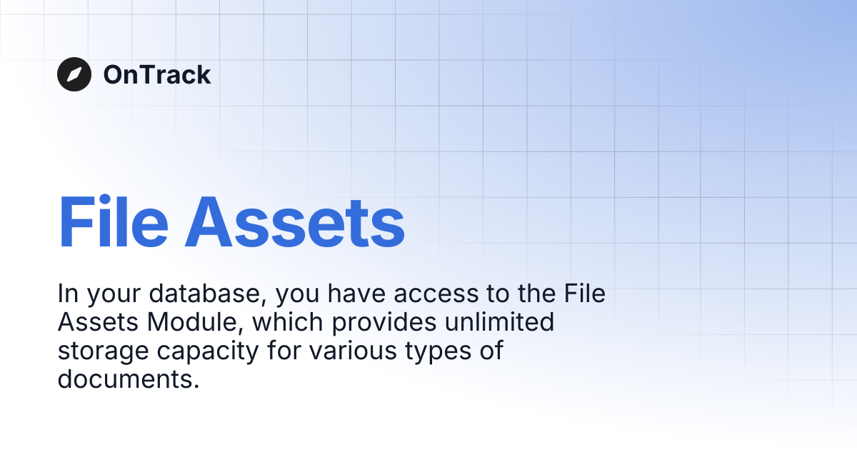 File Assets | OnTrack