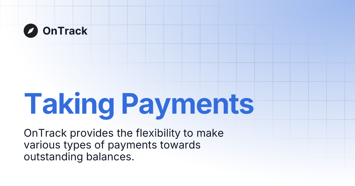 Taking Payments | OnTrack